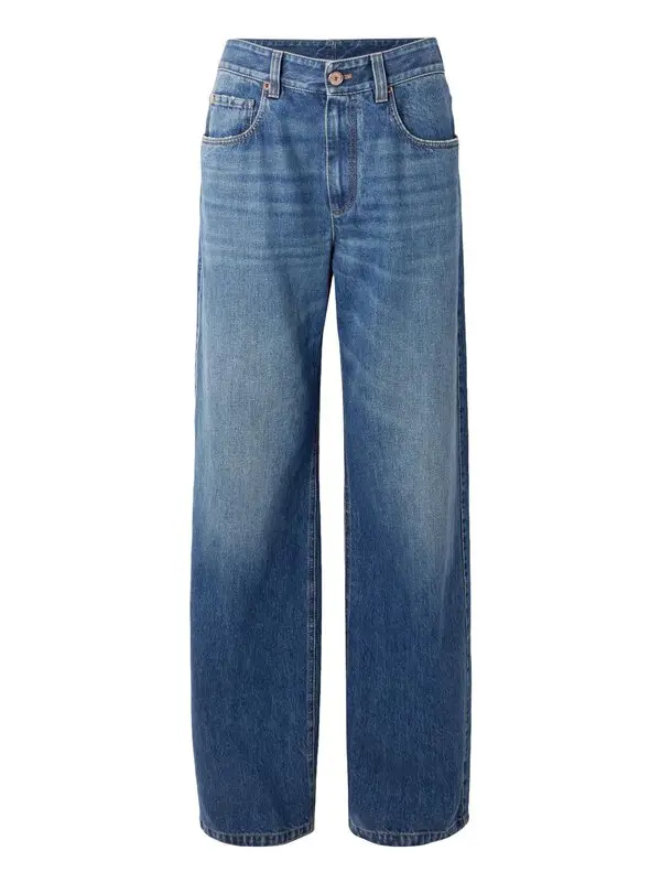 Brunello Cucinelli Low-rise Wide-leg Jeans - Blue