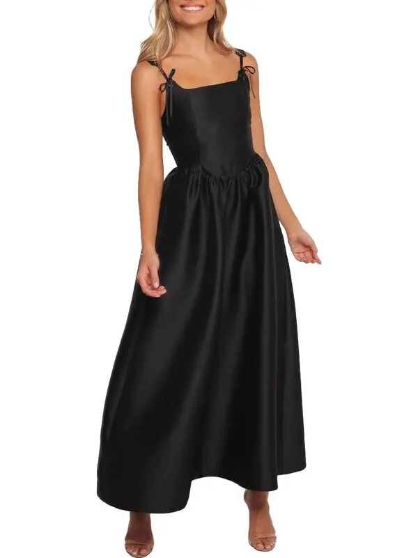 PETAL & PUP Marcelline Fit & Flare Maxi Dress - Black