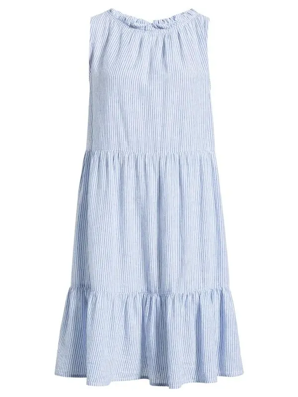 BEACHLUNCHLOUNGE Saison Sleeveless Tiered Dress - Blueberry Cheesecake