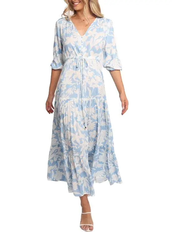 PETAL & PUP Kelda Floral Sundress - Blue Floral