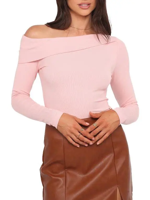 PETAL & PUP Liah One-shoulder Top - Light Pink