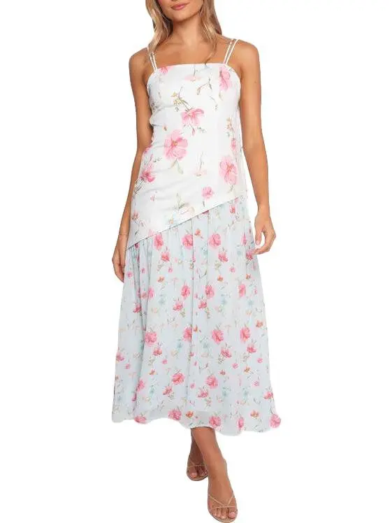 PETAL & PUP Renata Floral Maxi Dress - Blue Floral