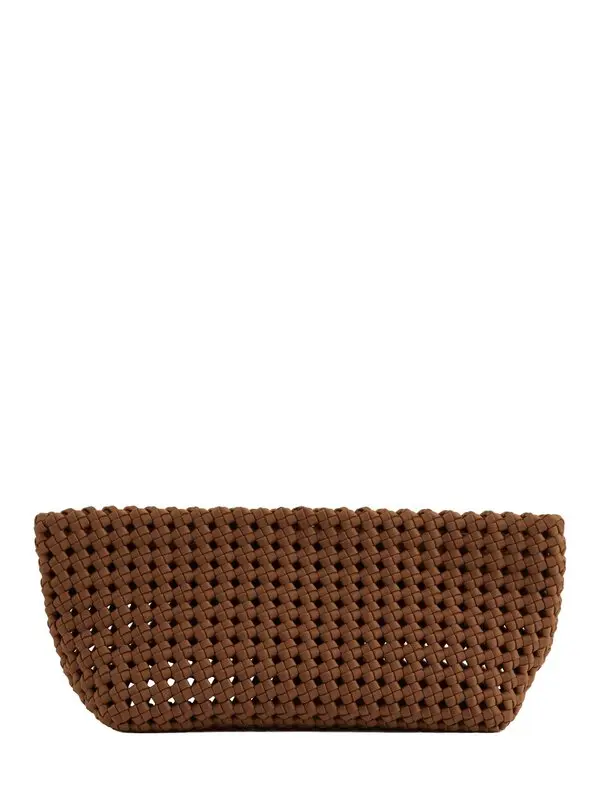 REISS Nadine Woven Clutch Bag - Tan