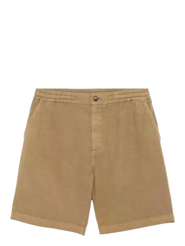 Altea Elasticated-waistband Shorts - Brown