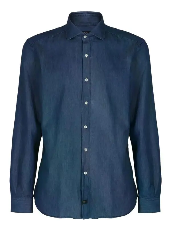 FAY Cotton Shirt - Blue