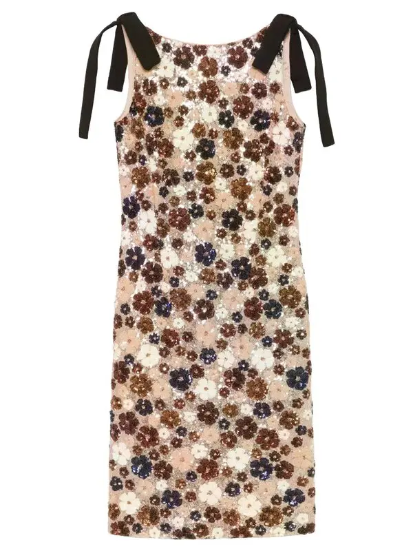 N°21 Sequinned Midi Dress - Brown