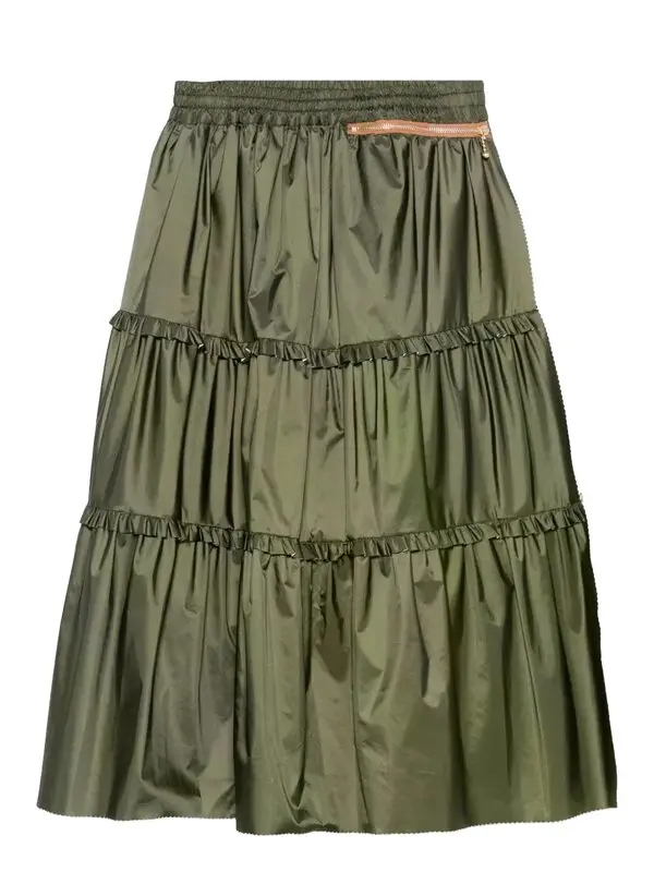 Kolor Tiered Midi Skirt - Green