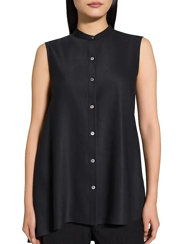 Theory Asymmetric Tunic Shirt - Black
