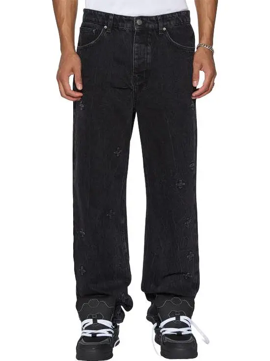 Ksubi Anti K Kplus Wide Leg Jeans - Black