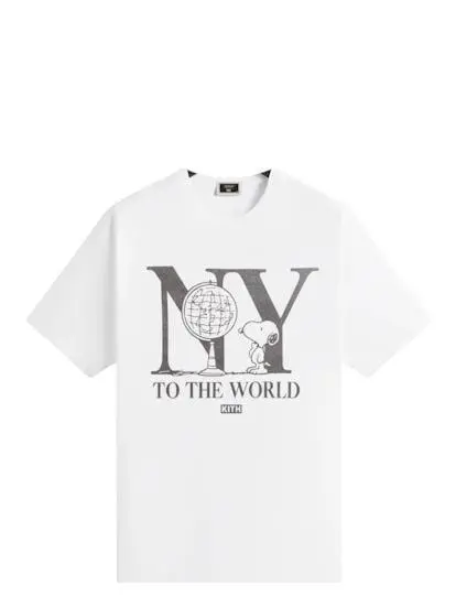 Kith X Peanuts New York To The World Vintage Tee Shirt - White