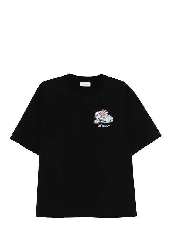 Off-White Off Off Fresco Arrow Skate Short Sleeve Tee Shirtin - Black/white