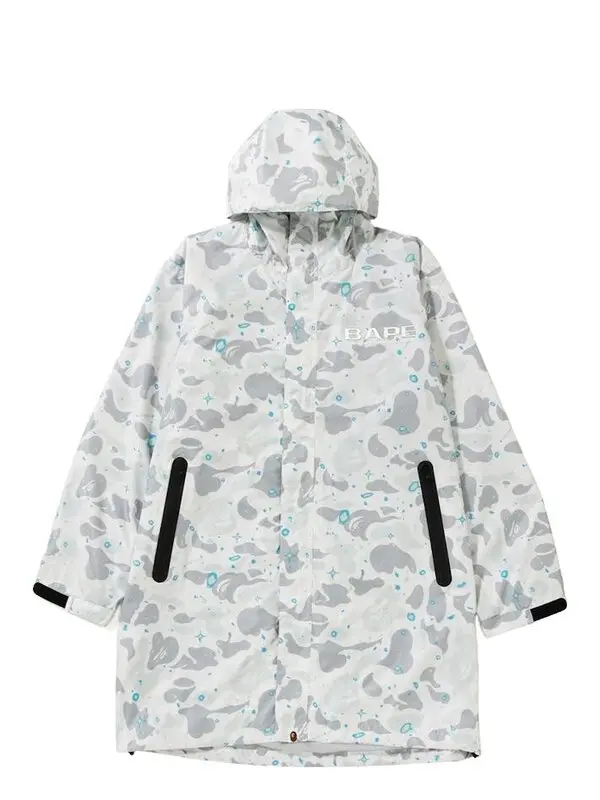 BAPE Space Camo Long Hoodie Jacket - White