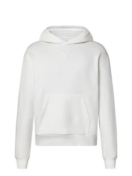 LOUIS VUITTON Embossed Cotton Hoodie - Milky White