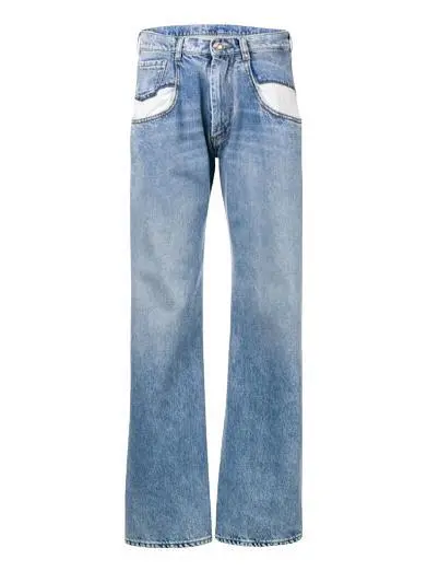 MAISON MARGIELA 5-pocket Wide-leg Denim Pants - Blue