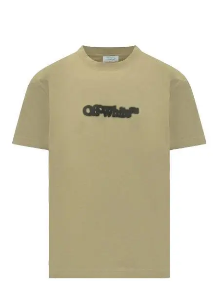 Off-White Spray Arrow Slim Short Sleeve Tee Shirt - Creme Brule