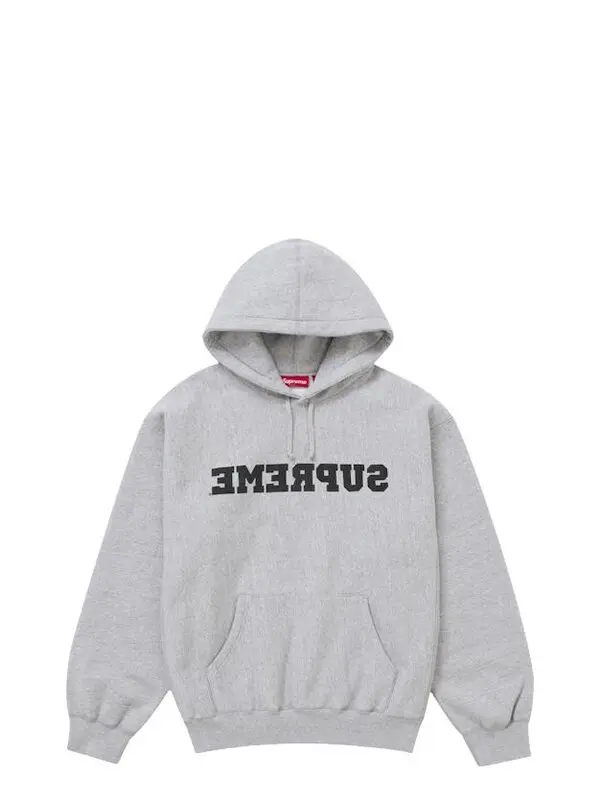 Supreme Reverse Hooded Sweatshirt - Heather Grey