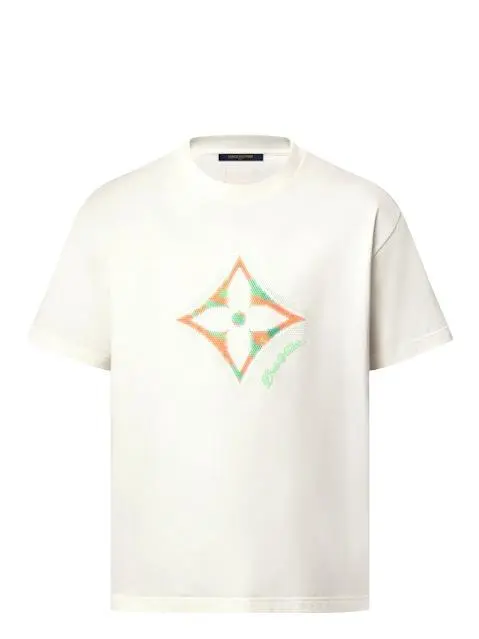 LOUIS VUITTON Monogram Flower 3d Gradient Print T-shirt - Milky White