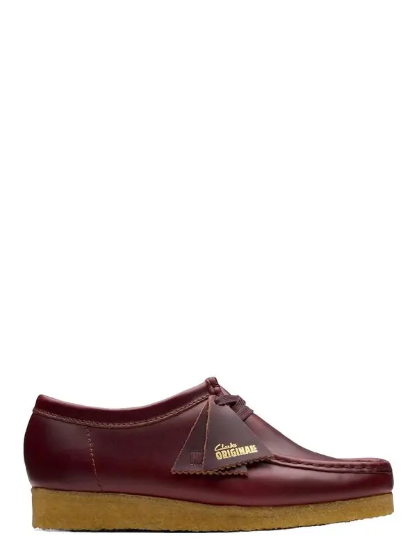 Clarks Wallabee Leather Loafers - Deep Red