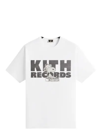 Kith X Peanuts Records Vintage Tee Shirt - White
