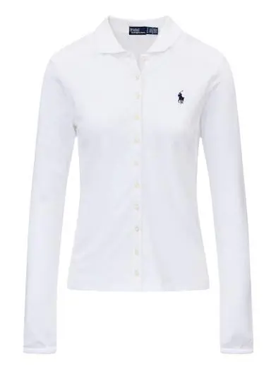 Polo Ralph Lauren Long Sleeve Polo Shirt - White