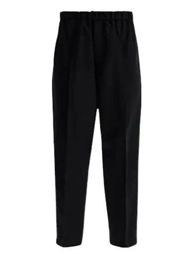 JIL SANDER Tapered Gabardine Trousers - Black