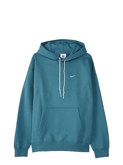 Nike Nikelab Solo Swoosh Fleece Hoodie Pullover - Noise Aqua/white