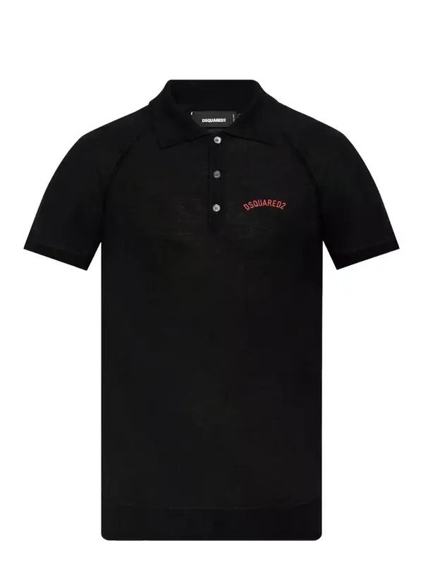 Dsquared2 Logo Polo Shirt - Black