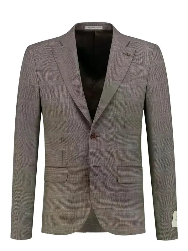 Corneliani Checked Pattern Blazer - Brown