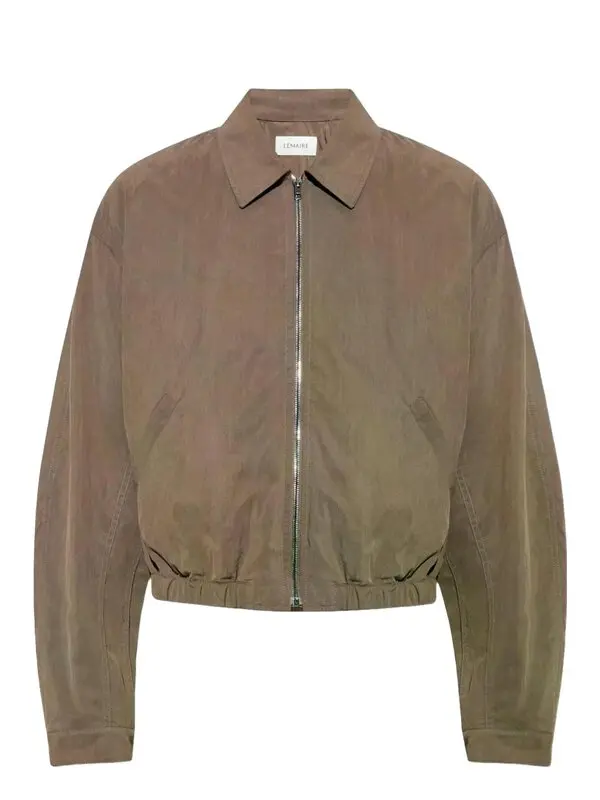 LEMAIRE Zip-up Bomber Jacket - Brown