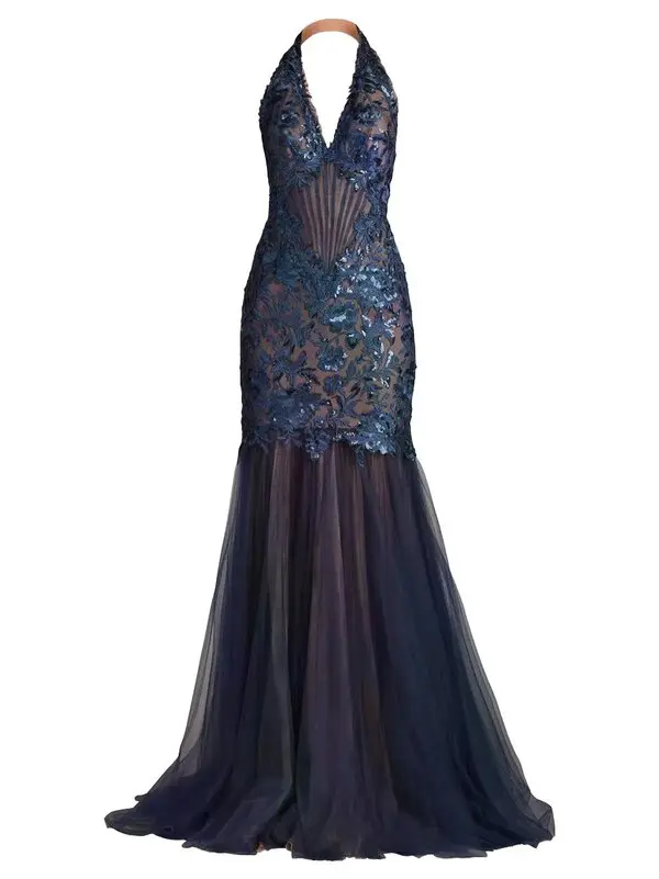 Tadashi Shoji Evaine Gown - Blue