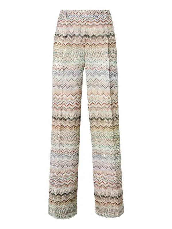 Missoni Zigzag-pattern Trousers - Neutrals