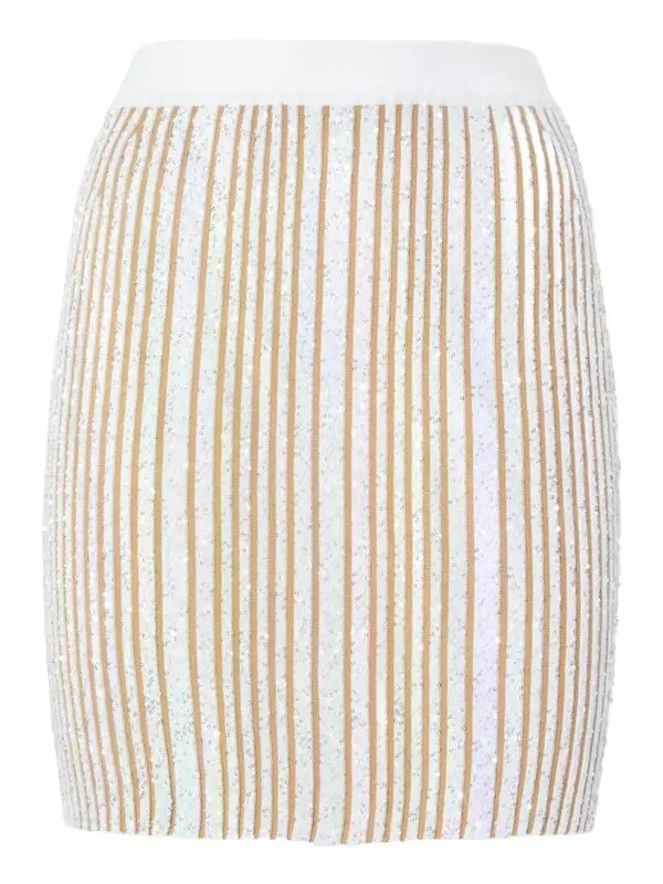 Missoni Sequin Ribbed Skirt - White