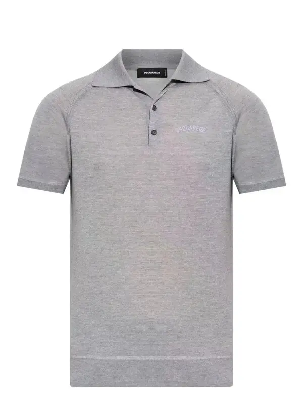 Dsquared2 Knitted Polo Shirt - Grey