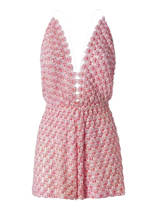 Missoni Lace Playsuit - Red