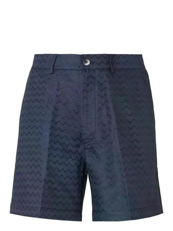 Missoni Chevron-pattern Shorts - Blue