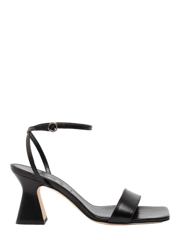 AeydĒ Fenna 70 Metallic-leather Sandals - Black And Silver