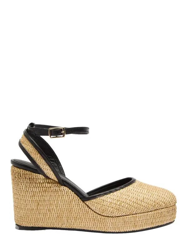 CastaÑer Woven Wedge Espadrilles - Beige