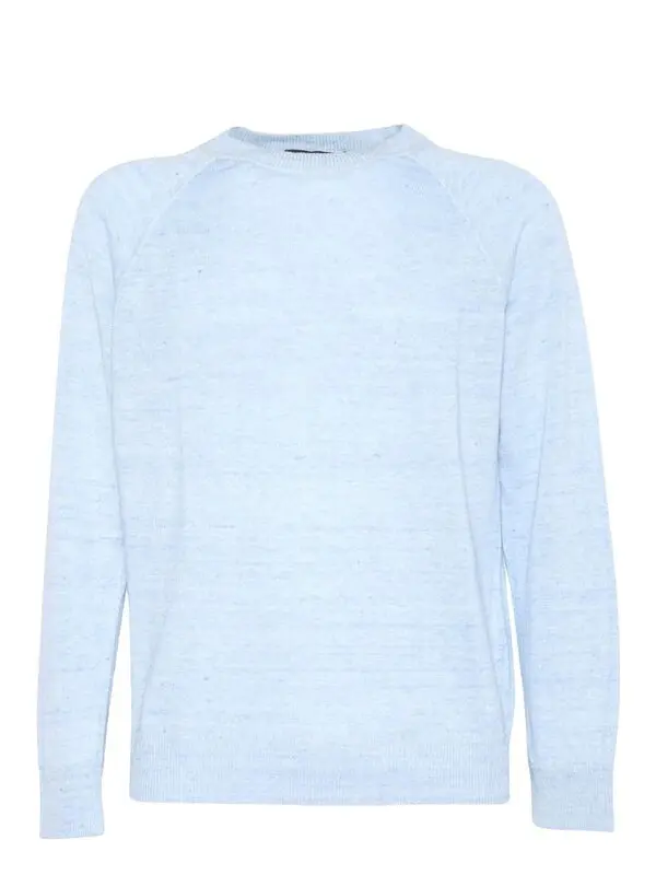 PHI FDL Girocoll Long Sleeve Crewneck Sweater - Blue