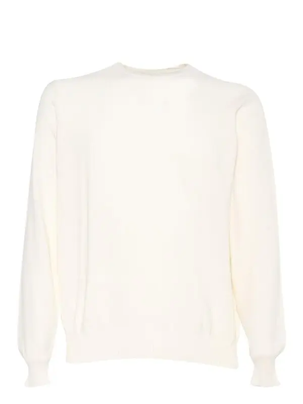 PHI FDL Girocoll Crewneck Sweater - White