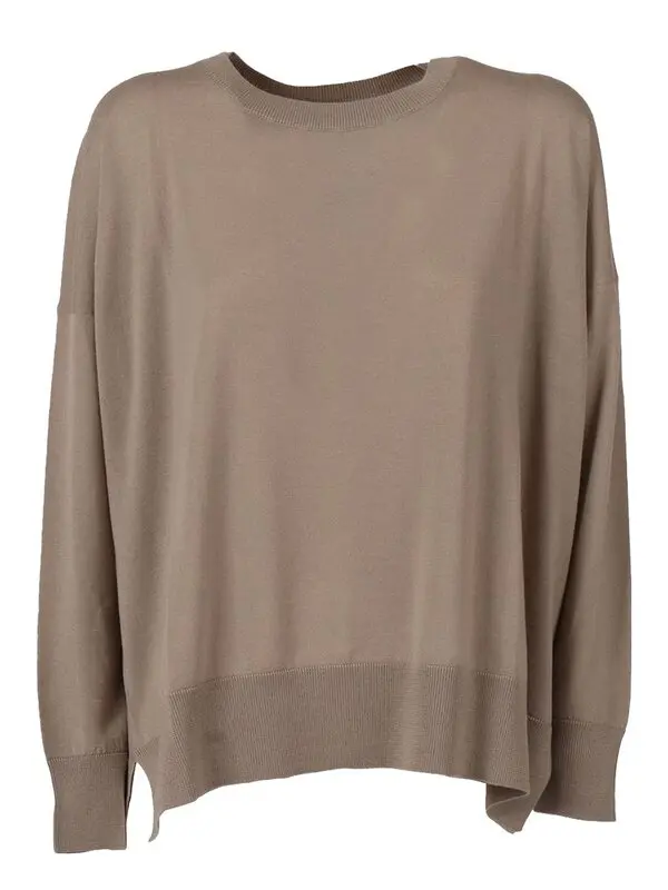 PHI FDL Maxi Ls Crew Neck Sweater - Gray