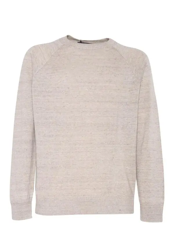 PHI FDL Long-sleeve Crewneck Sweater - Beige