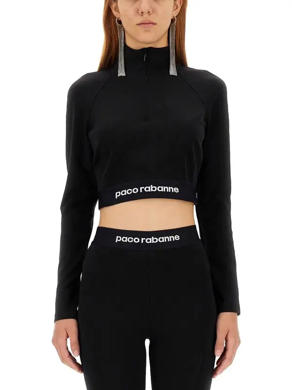 Rabanne Cropped Top - Black
