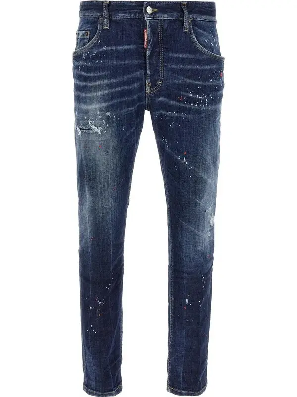 Dsquared2 Stretch Cotton Denim Skater Jeans - Blue