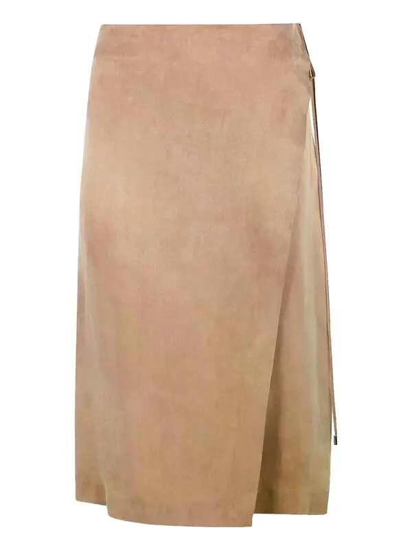 Blumarine Wrap-design Midi Skirt - Brown