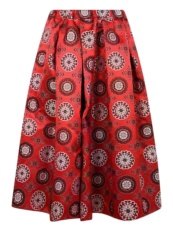 Comme Des Garçons Cropped Trousers - Red