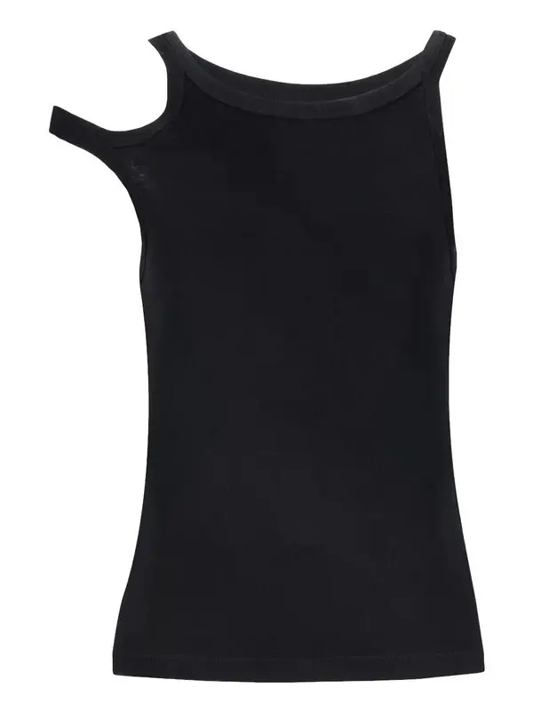 LANEUS Asymmetric Tank Top - Black