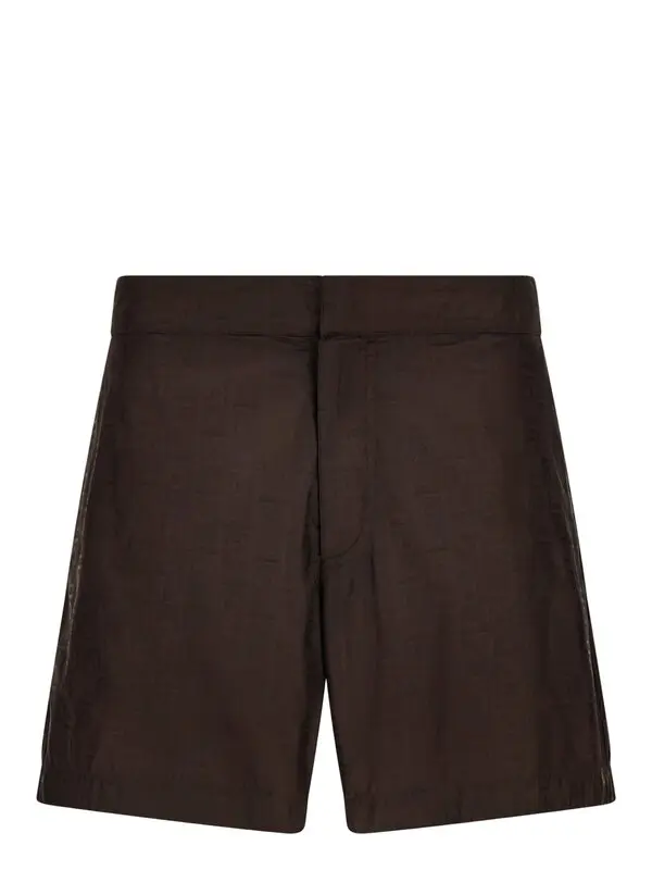 FERRAGAMO Monogram Bermuda Short - Brown