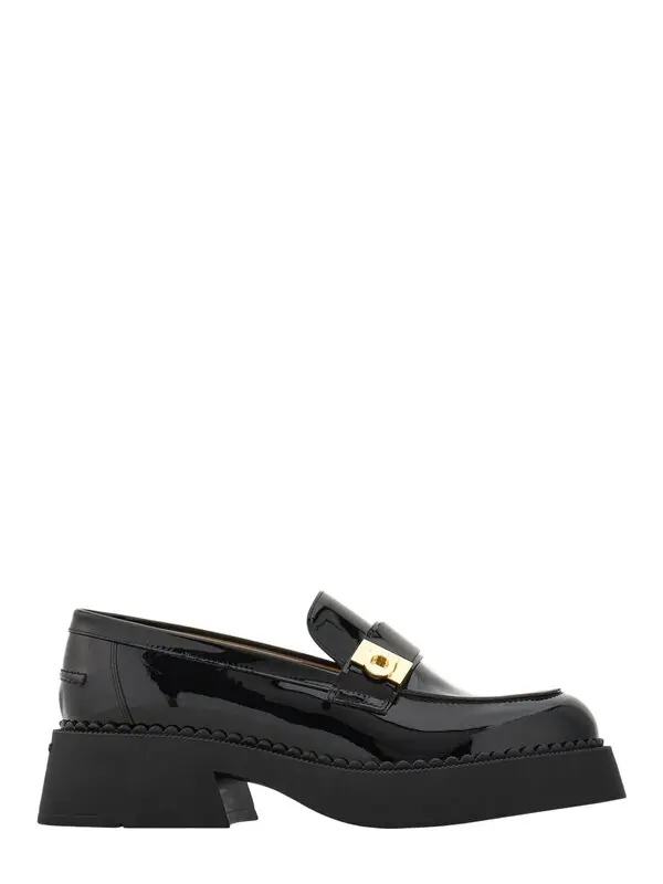 FERRAGAMO Hug Buckle Chunky Loafer - Black