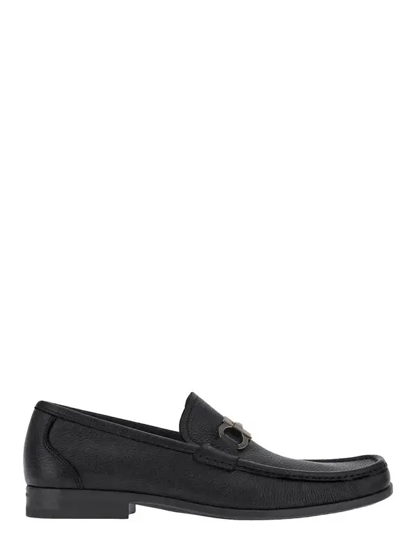 FERRAGAMO Gancini Buckle Loafer - Black