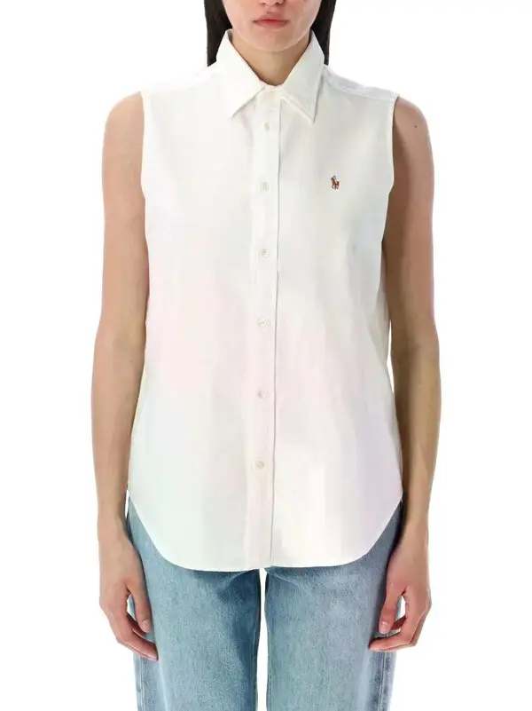 Polo Ralph Lauren Sleeveless Button-up Shirt - White